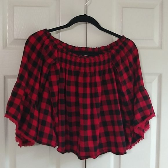 Altar'd State | Tops | Altered State Flannel Shirt Bell Sleeve Si ...
